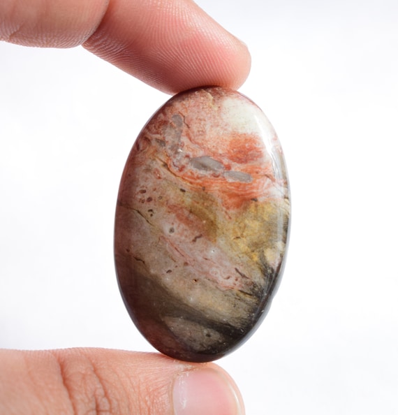 Rosetta Jasper Cabochon 43x28x7mm For Making Jewelry | Etsy