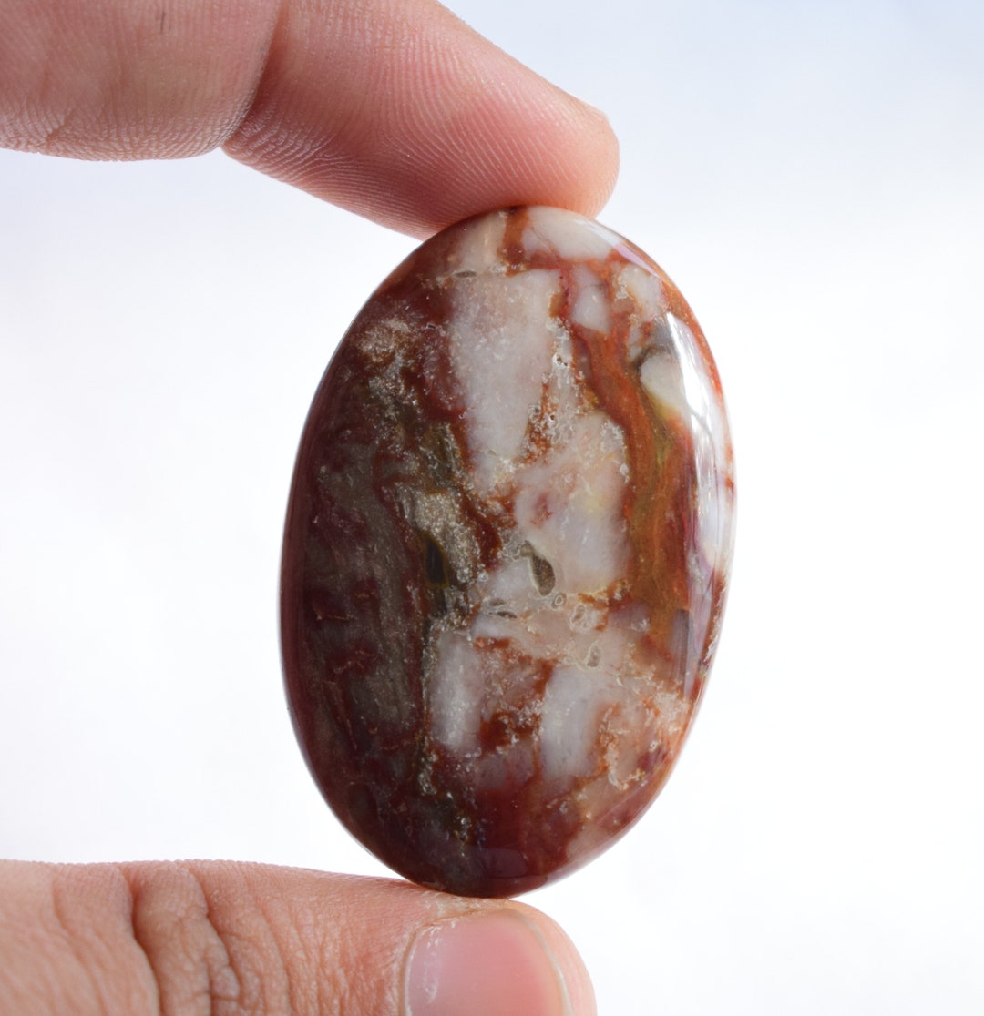 Rosetta Jasper Cabochon 47x30x7mm para hacer joyas - Etsy España