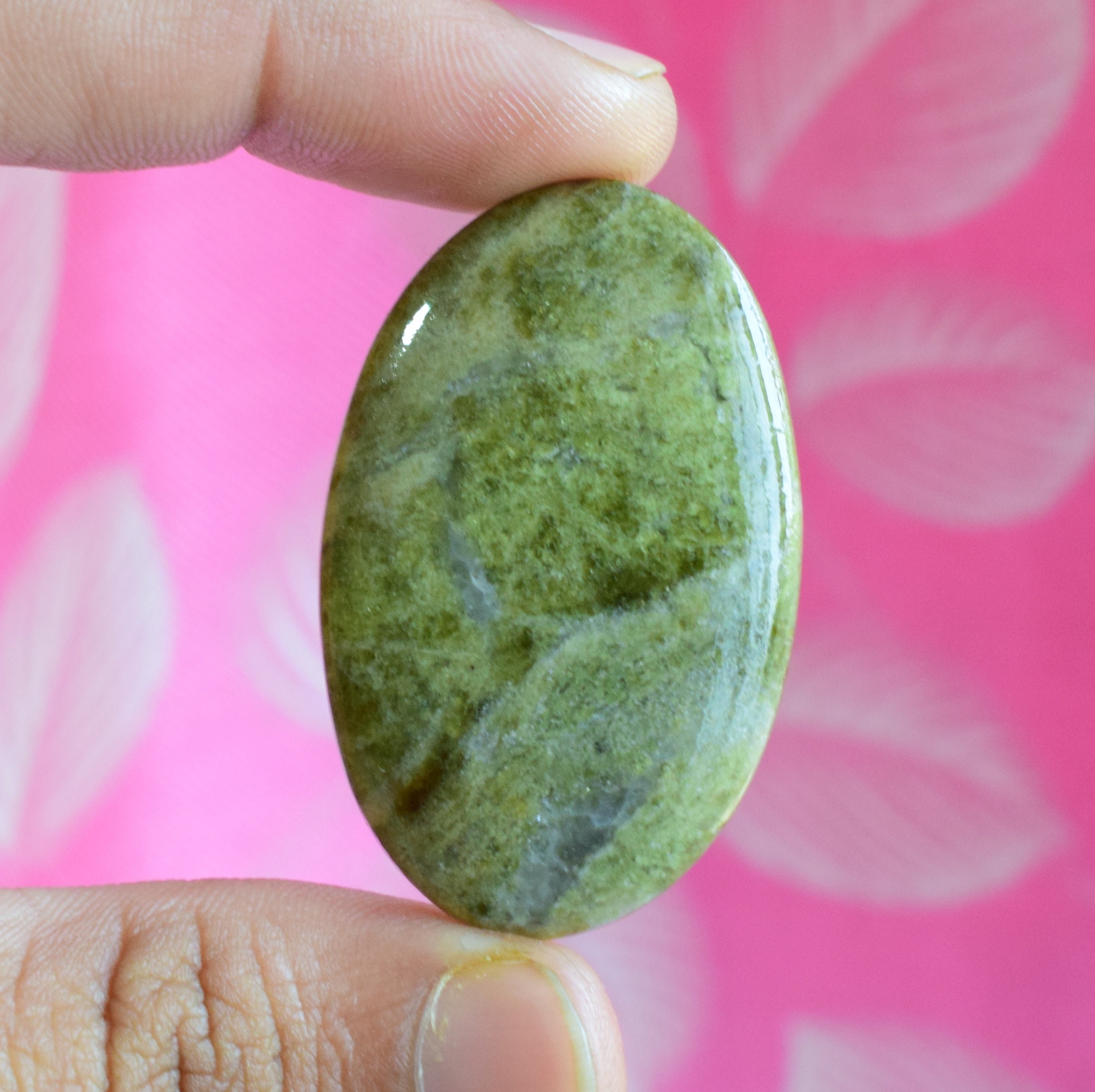 Amazing Green Vessonite Vesuvianite Cabochon 48x30x5mm - Etsy UK