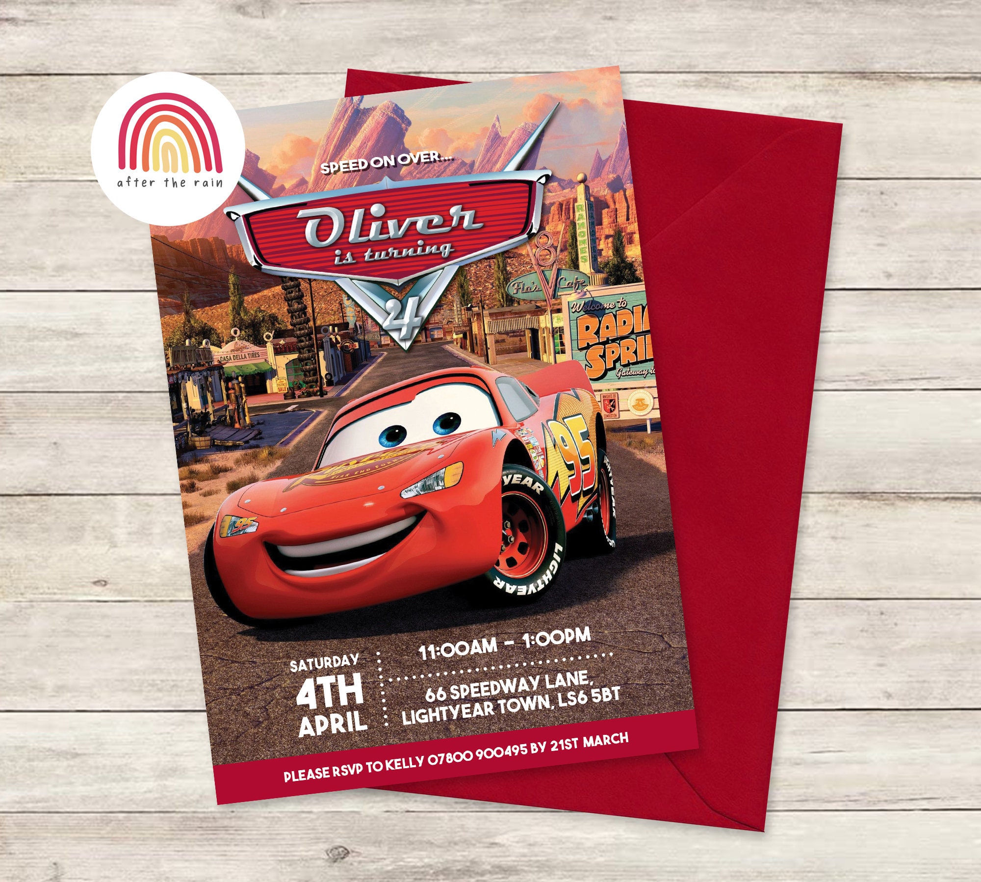 Disney Cars Invitation / Lightning Mcqueen Birthday Invitation - Etsy