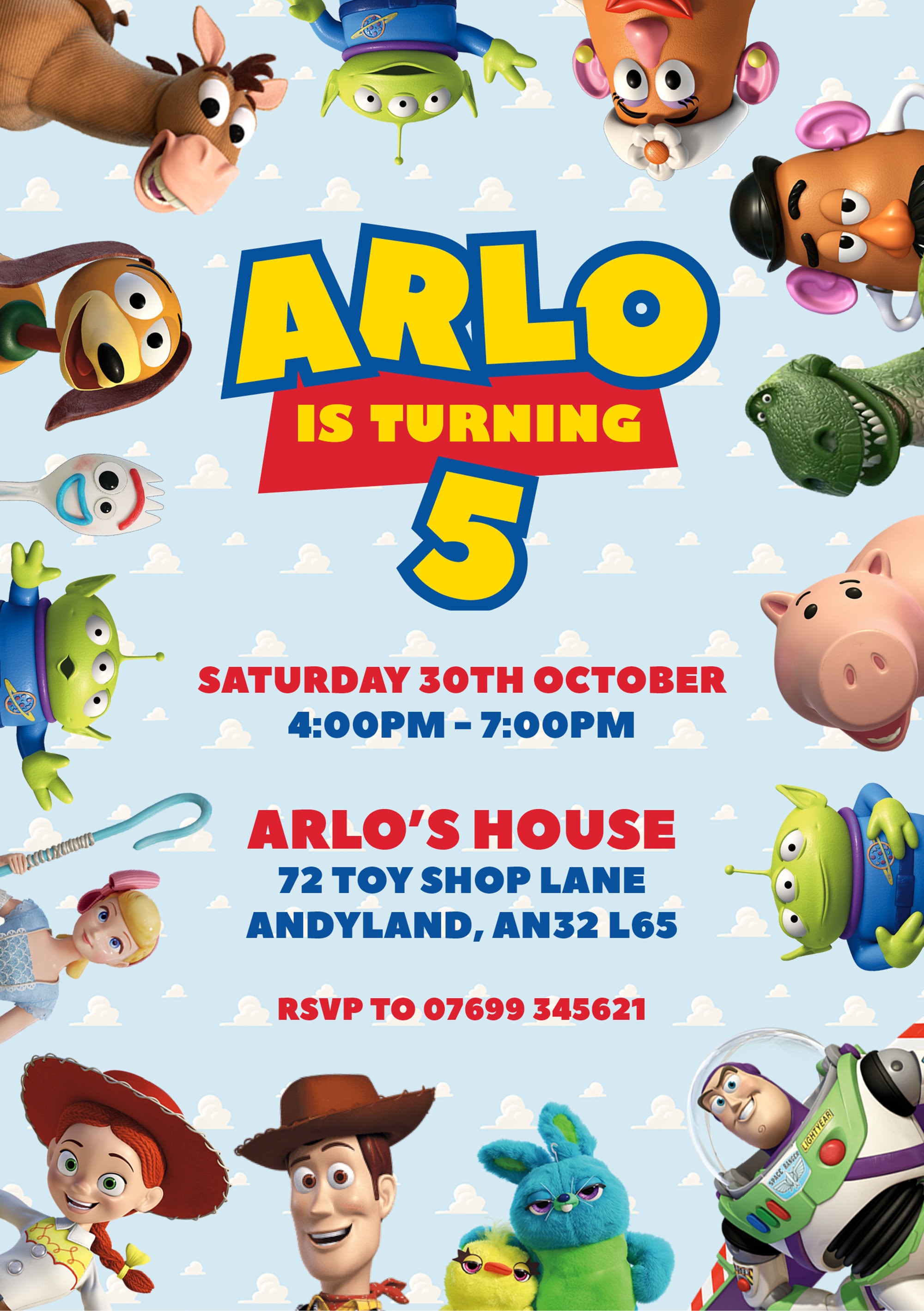 Toy Story Invitation / Toy Story Birthday Invite / Toy Story - Etsy