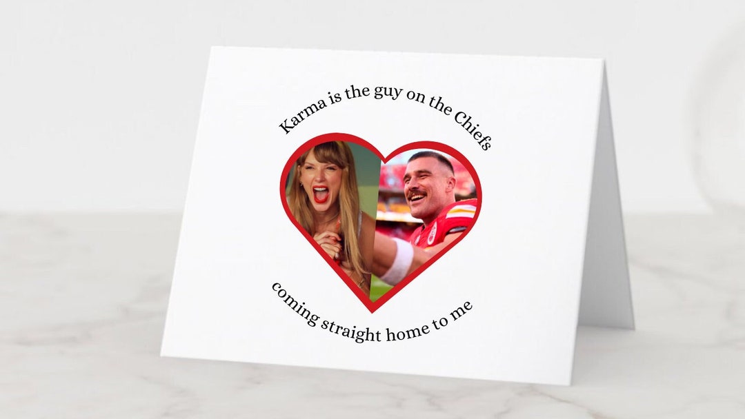 Taylor Swift Travis Kelce Valentines Day Card | Taylor Swift Valentines ...