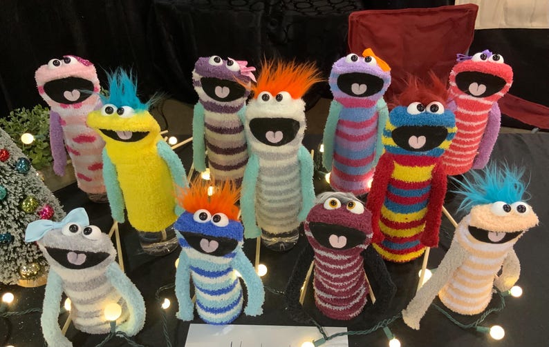 Handmade Sock Puppet / Made to Order Custom Puppet - Etsy
