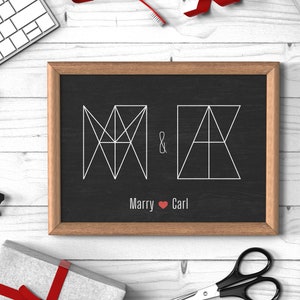 Custom Name Design, Coded Name Love Print, Personalized Name Decor ...