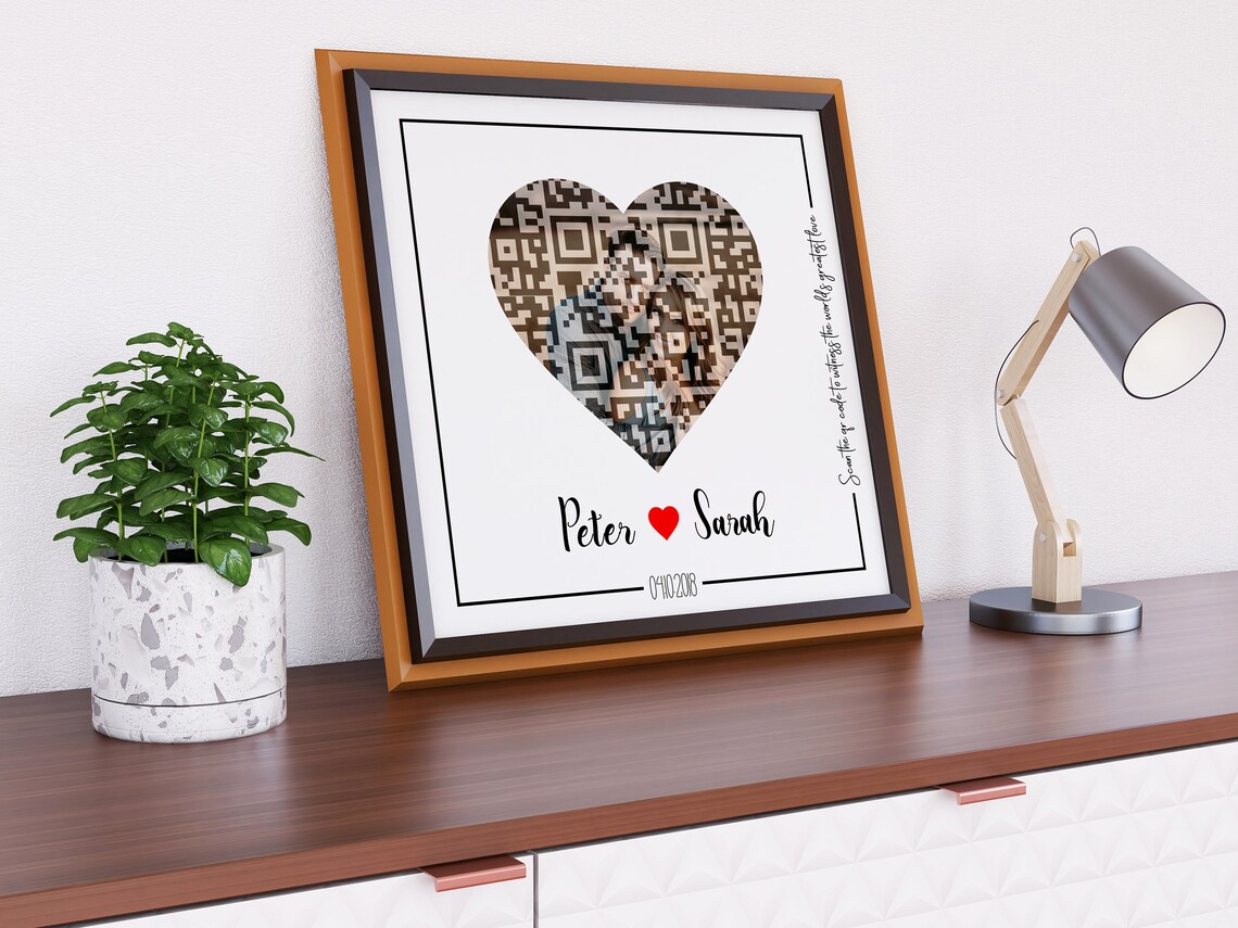 Valentines Day Gift for Him/her Custom QR Code Gift Design - Etsy