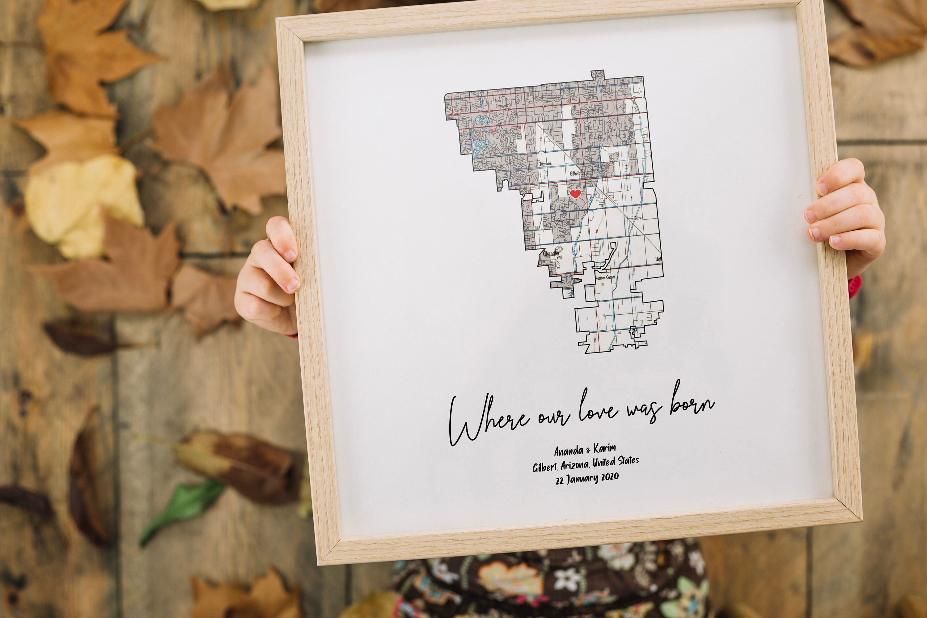 Personalized Engagement Map Gift Custom Printable Map Any - Etsy