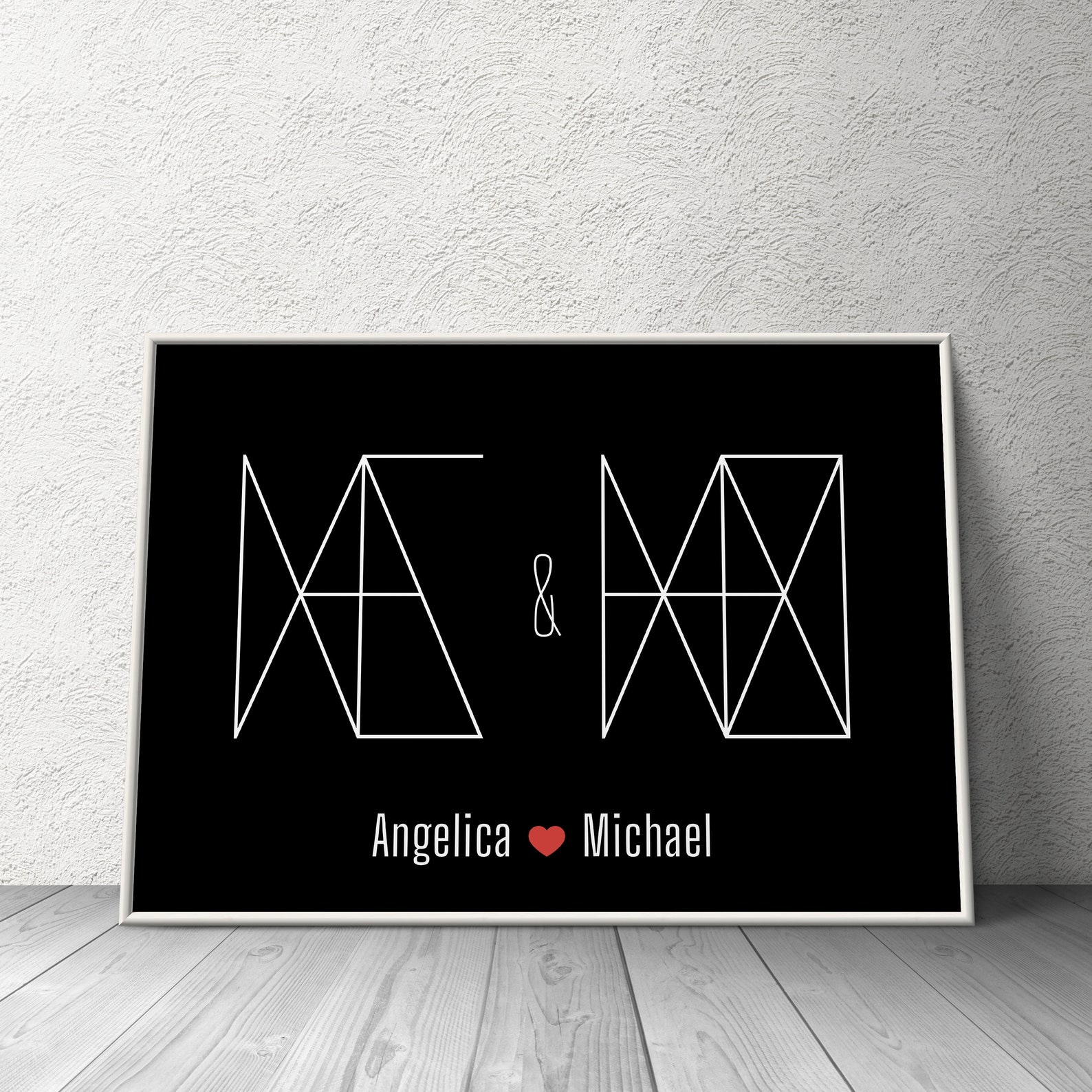 Custom Name Design, Coded Name Love Print, Personalized Name Decor ...