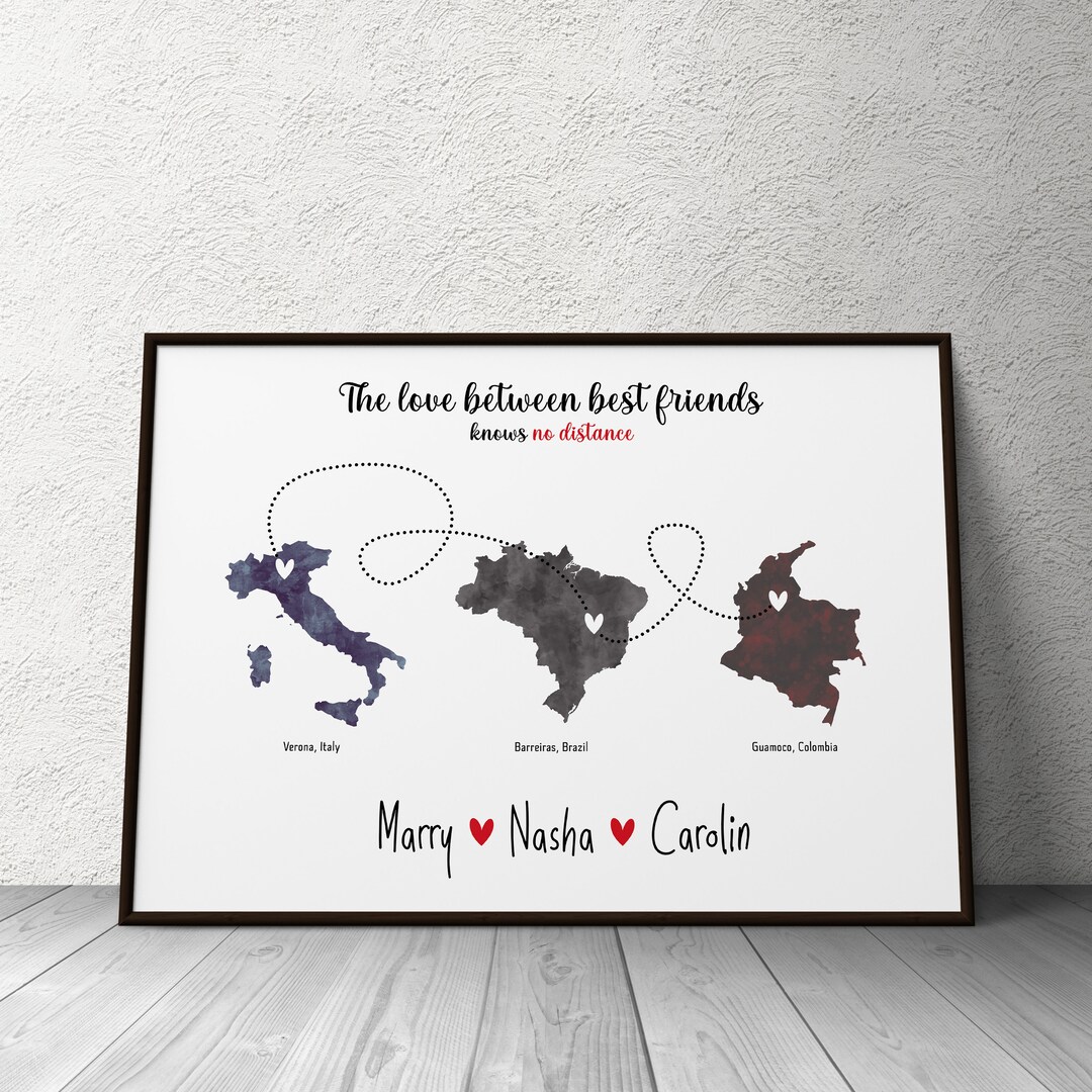 Long Distance Friendship Gift, Gift for Friend, Long Distance ...