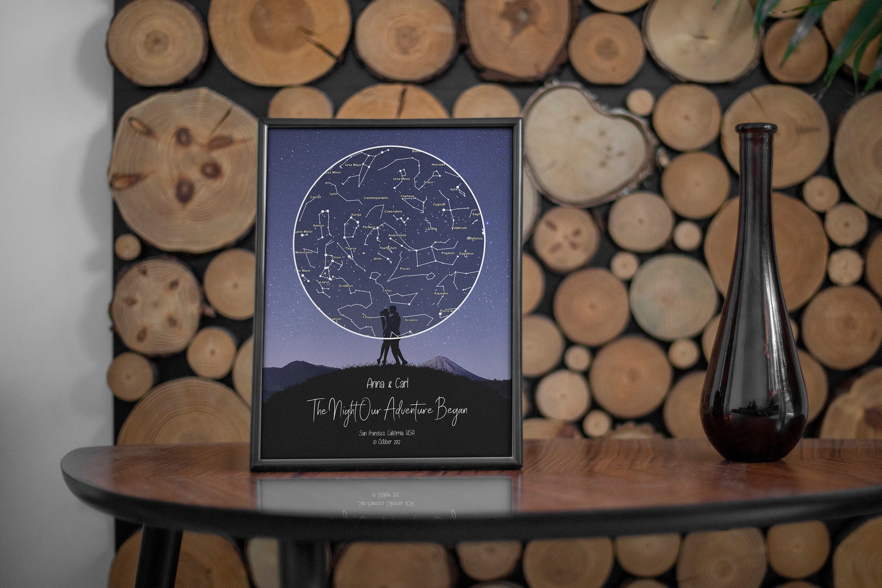 Anniversary Night Sky Gift, Starry Night Sky by Date, Unique Creative ...