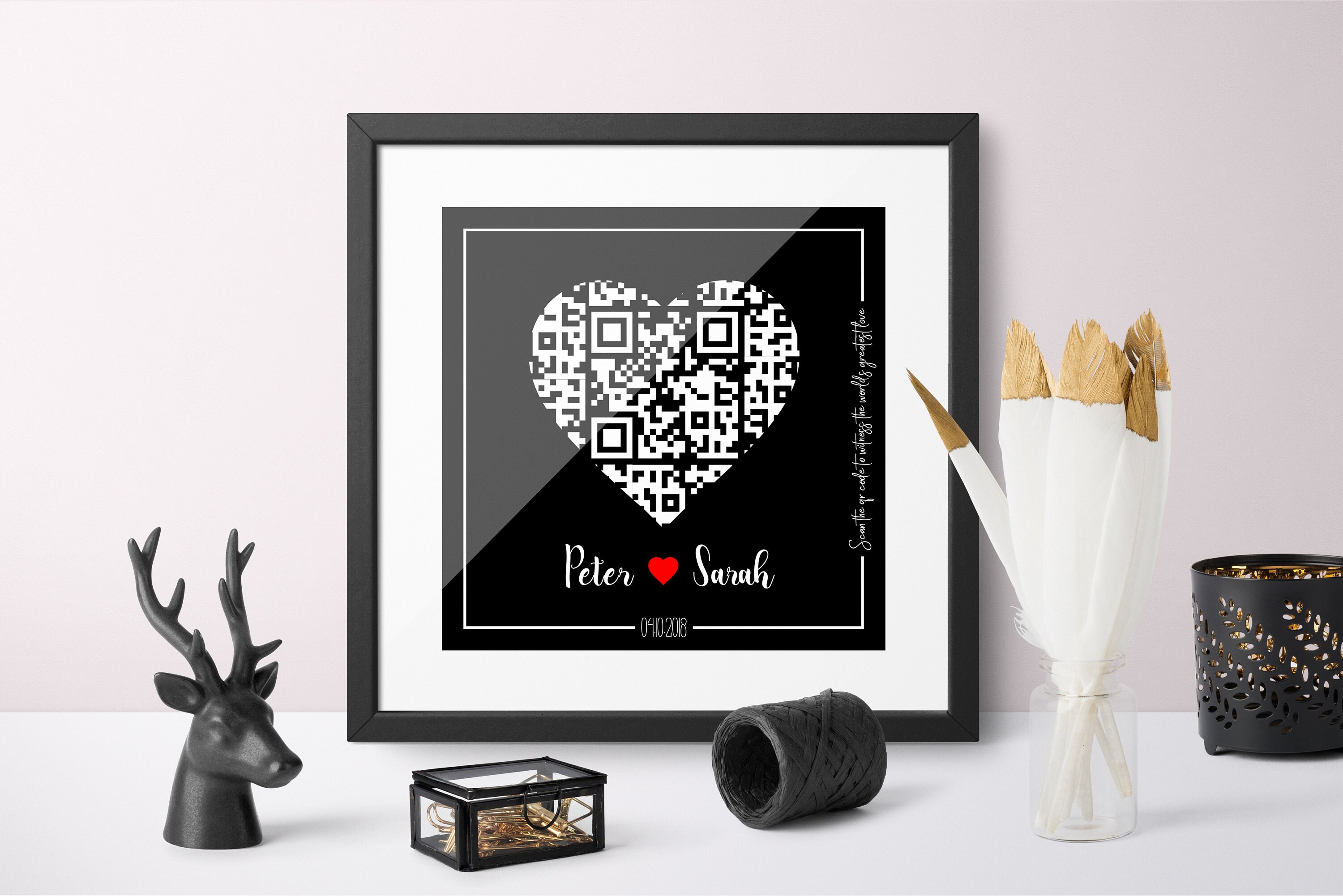 Valentines Day Gift for Him/her Custom QR Code Gift Design - Etsy