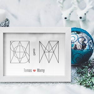 Custom Name Design, Coded Name Love Print, Personalized Name Decor ...