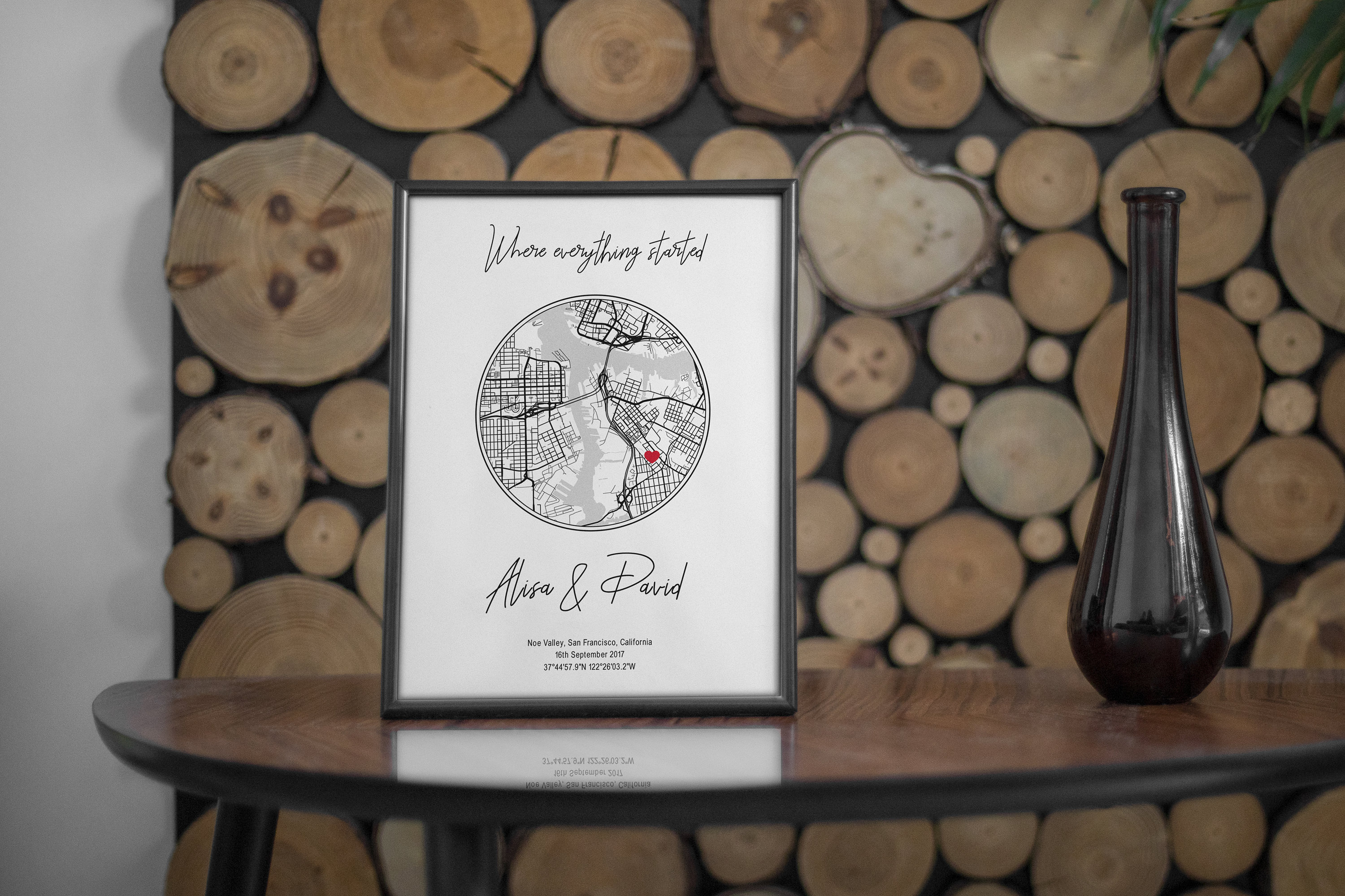 Personalized City Map Print Anniversary Gift Idea Unique - Etsy