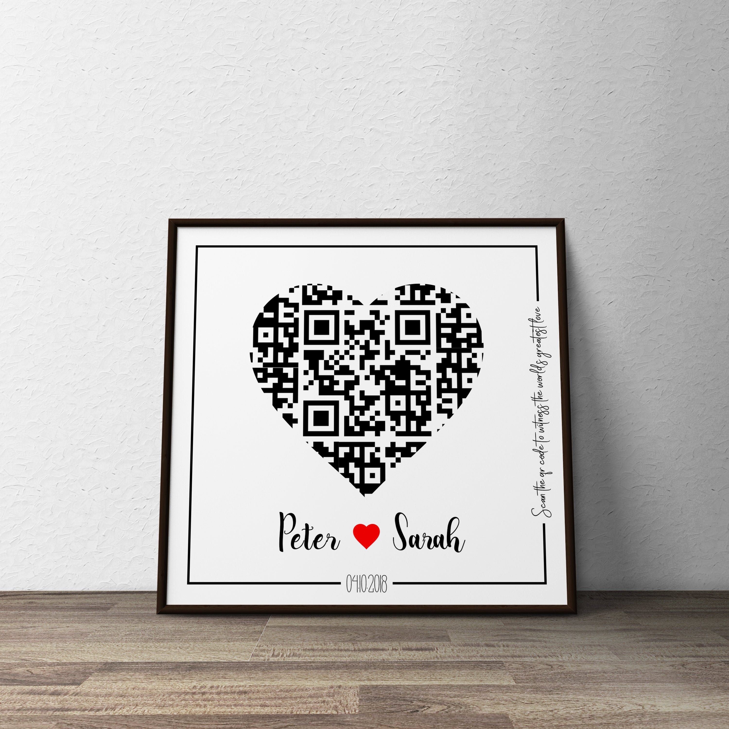 Valentines Day Gift for Him/her Custom QR Code Gift Design - Etsy