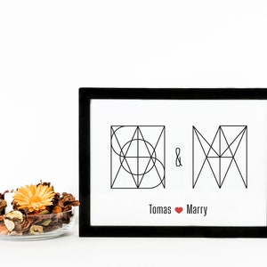 Custom Name Design, Coded Name Love Print, Personalized Name Decor ...