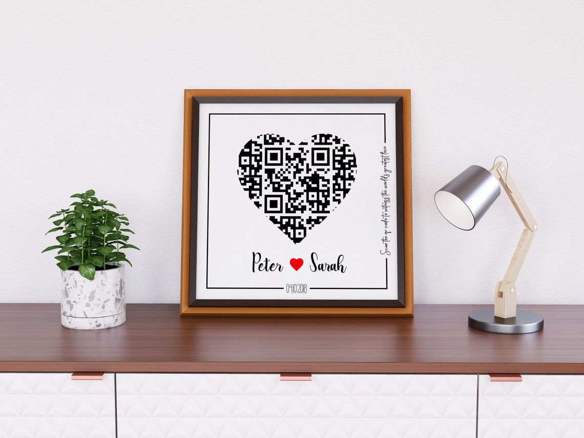 Valentines Day Gift for Him/her Custom QR Code Gift Design - Etsy