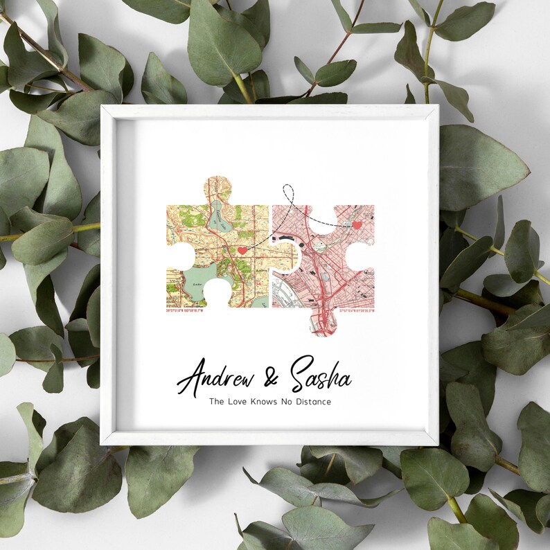 Long Distance Map Personalized Relationship Friendship Love - Etsy