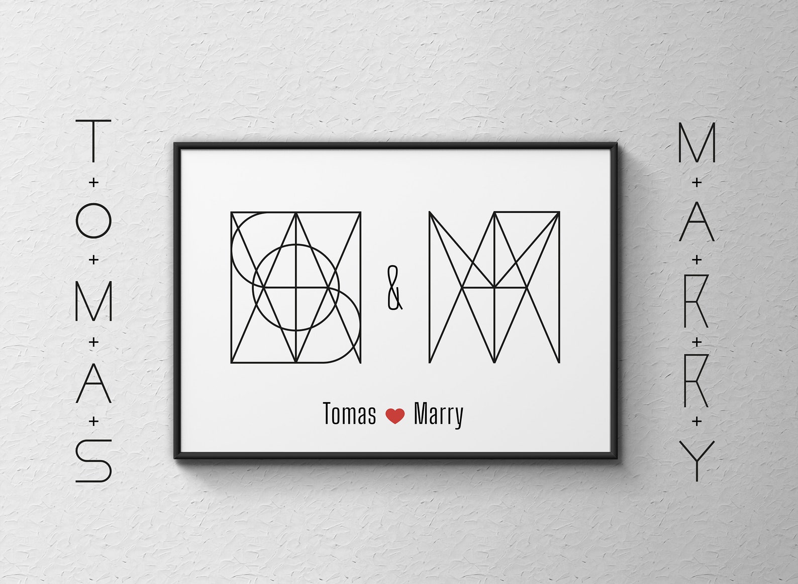 Custom Name Design, Coded Name Love Print, Personalized Name Decor ...