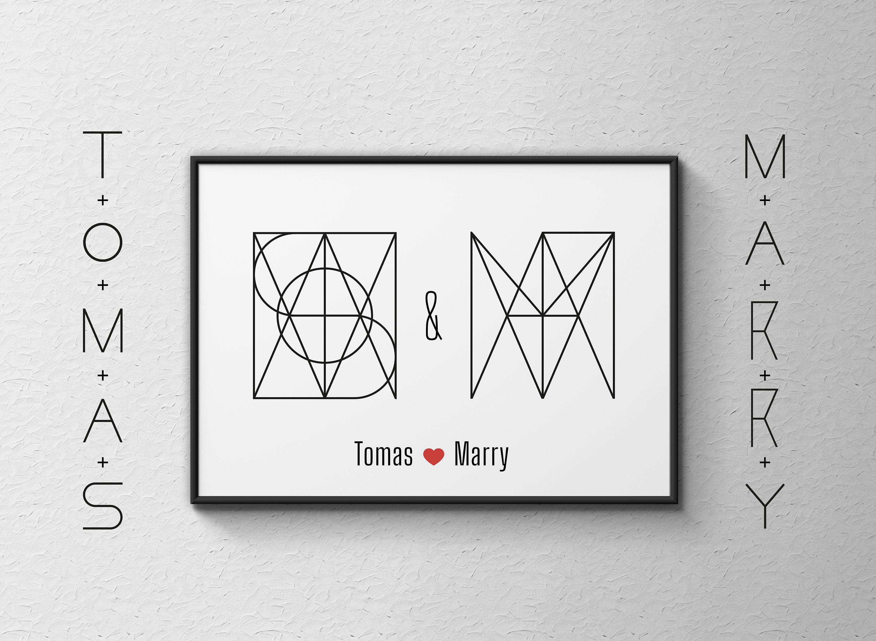 Custom Name Design, Coded Name Love Print, Personalized Name Decor ...