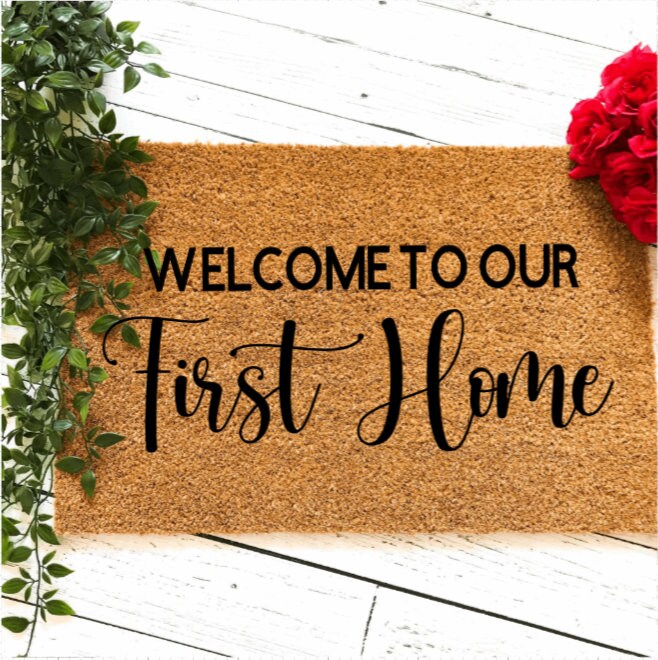 Our First Home Doormat New Homeowner Welcome Doormat | Etsy