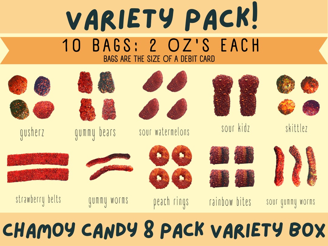 Chamoy Candy Variety Pack, Christmas Candy, Holiday Candy, Dulces ...