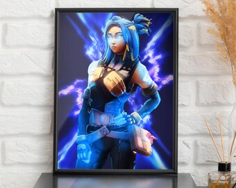 Digital Prints Prints Neon Valorant Art Print Art & Collectibles etna.com.pe