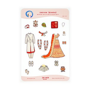 Indian hindu Wedding Sticker Sheet - Etsy