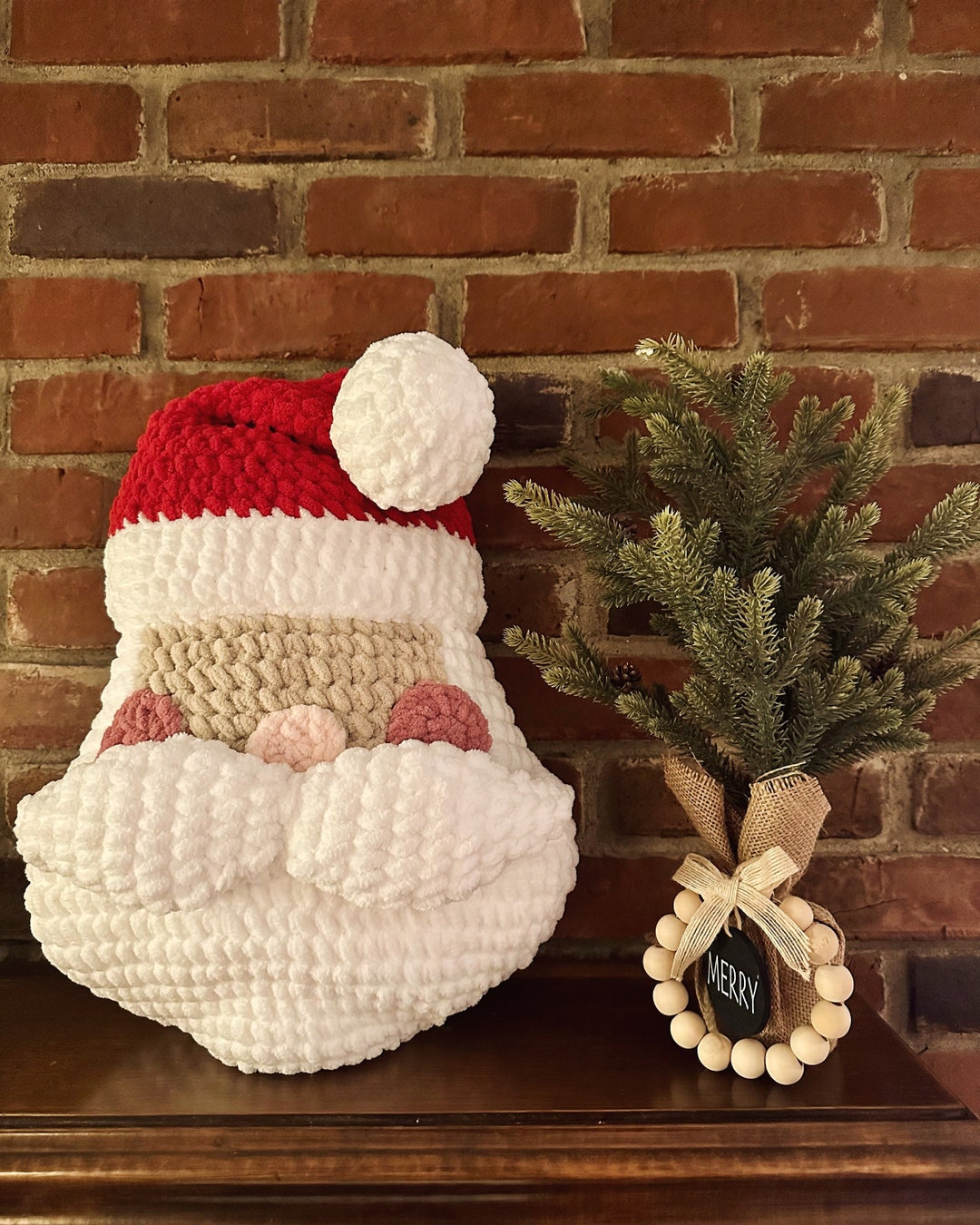 Huggable and Snuggly Santa Pillow / Plush / Christmas Decor - Etsy