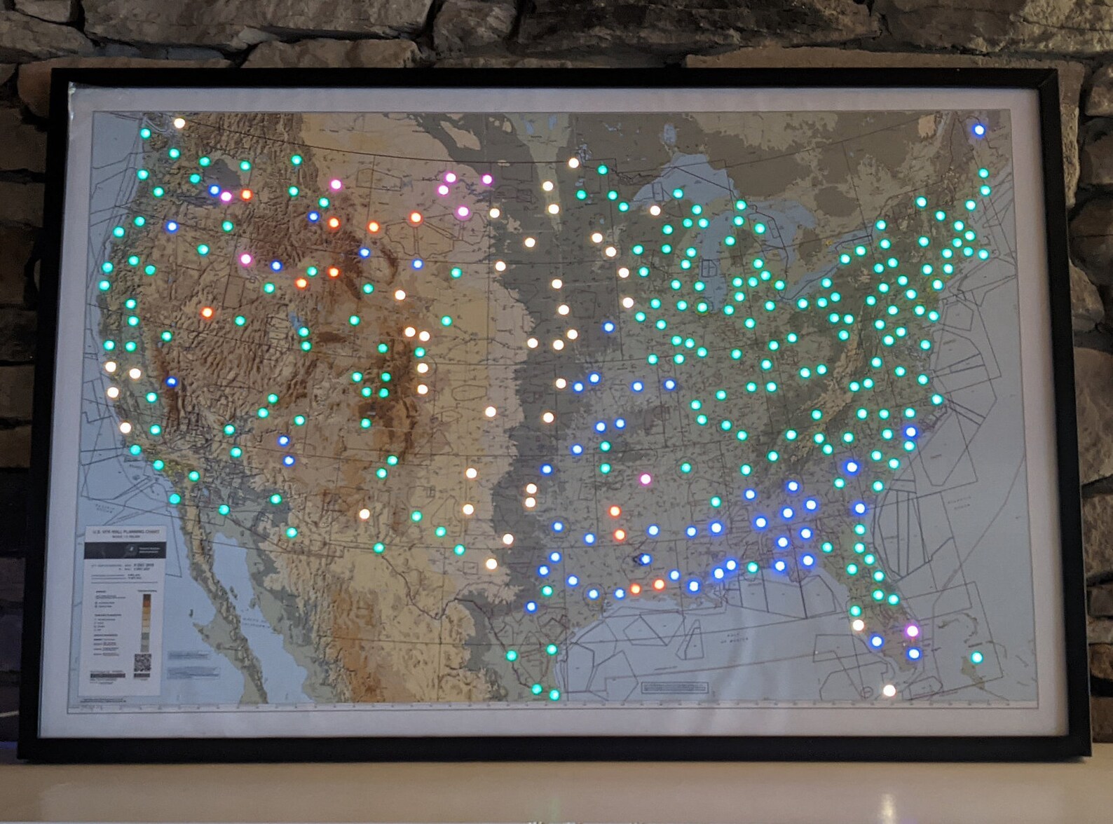US National LED Realtime Weather Map | Etsy