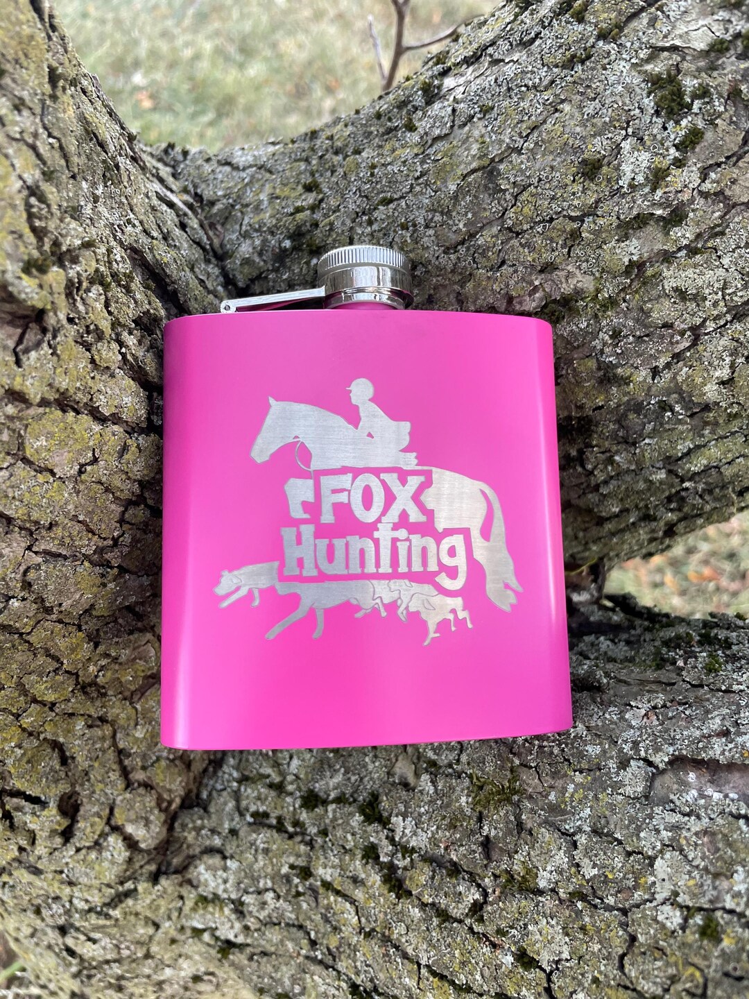 6oz Custom Equestrian Fox Hunting Flask - Etsy