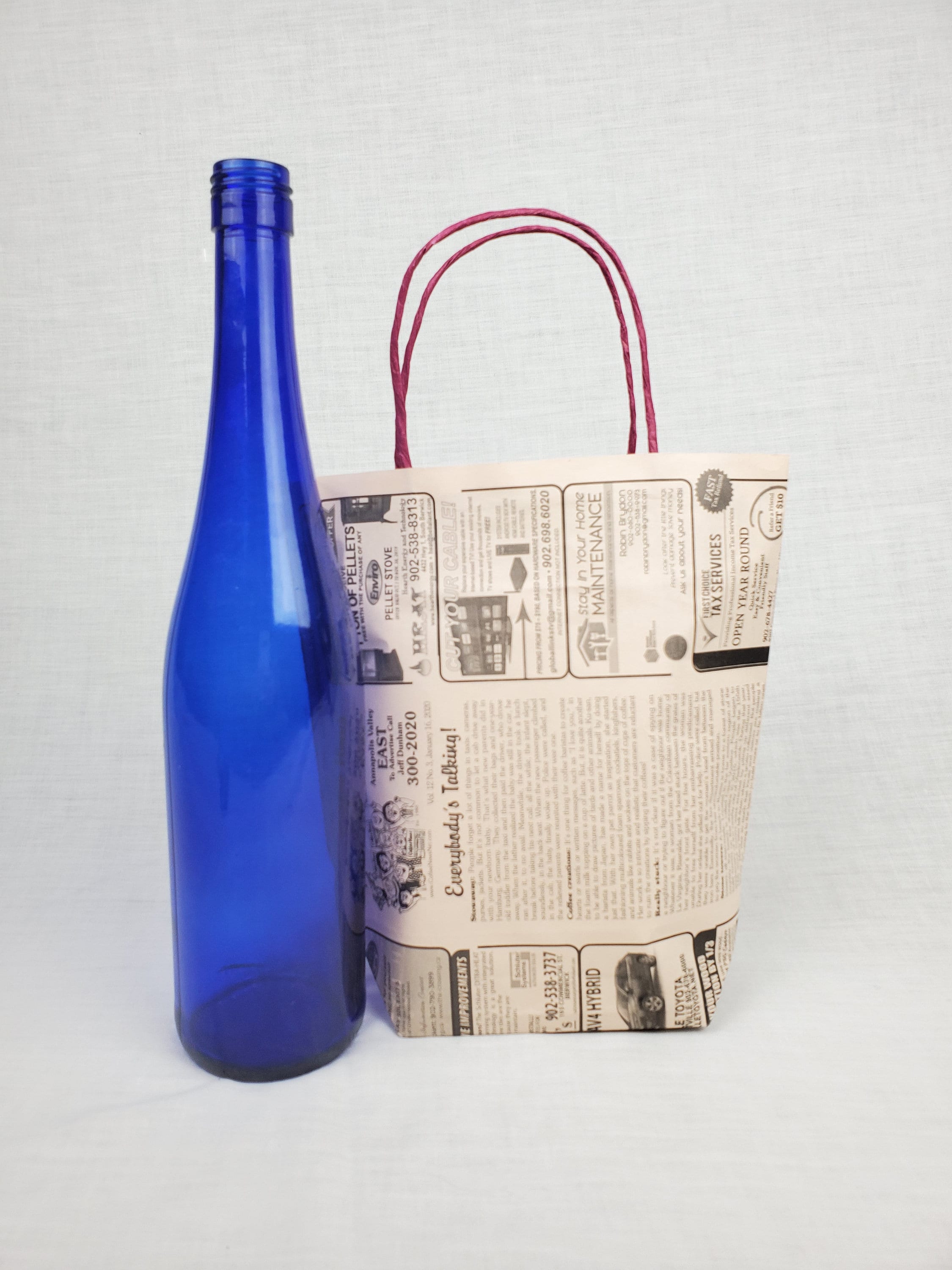Upcycled Eco-friendly Newspaper Bags - Coffee News & White - Etsy