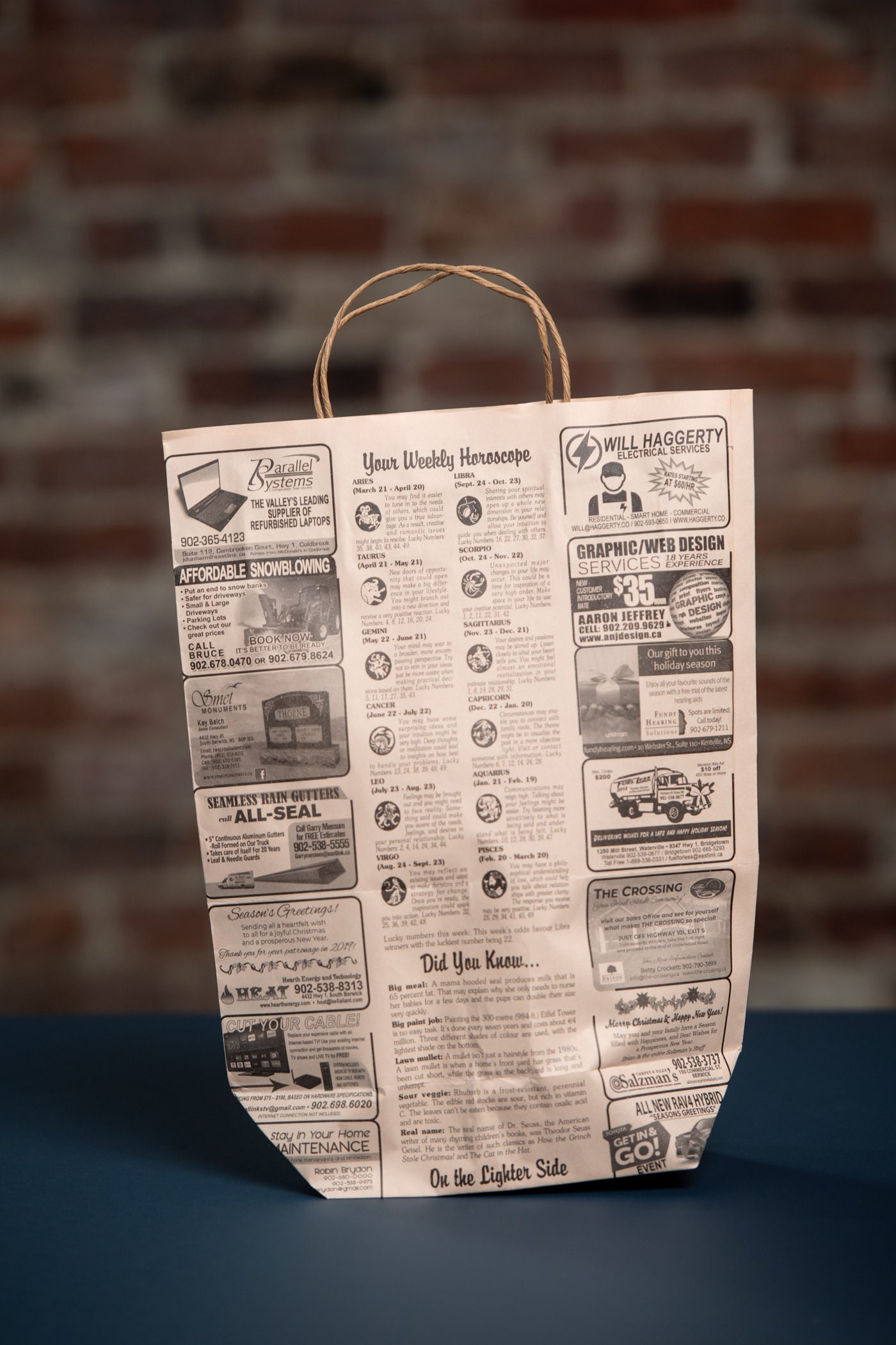 Upcycled Eco-friendly Newspaper Bags - Coffee News & White - Etsy