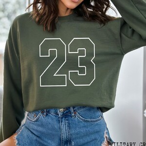 Custom Number Sweatshirt, Personalized Sports Hoodie - Etsy