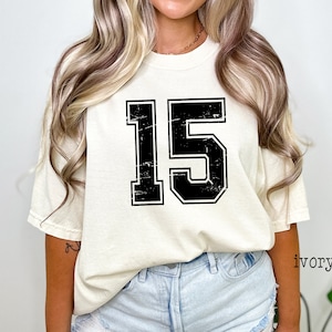 Comfort Colors, Custom Number Shirt, Number Shirt, Your Number Shirt ...