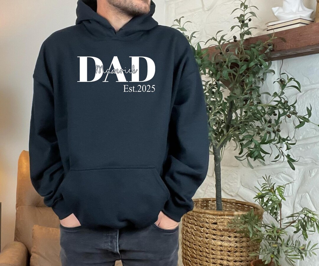 Dad Est Sweatshirt, Custom Dad Sweatshirt, Kids Names Dad Sweatshirt ...