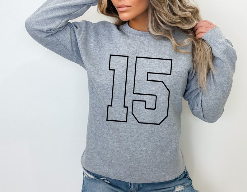 Custom Number Sweatshirt, Personalized Sports Hoodie - Etsy