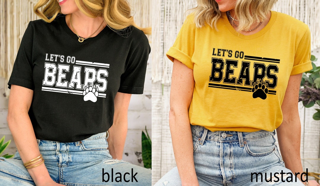Let's Go Bears Shirt Team Mascot Shirt Bear Team Shirt - Etsy