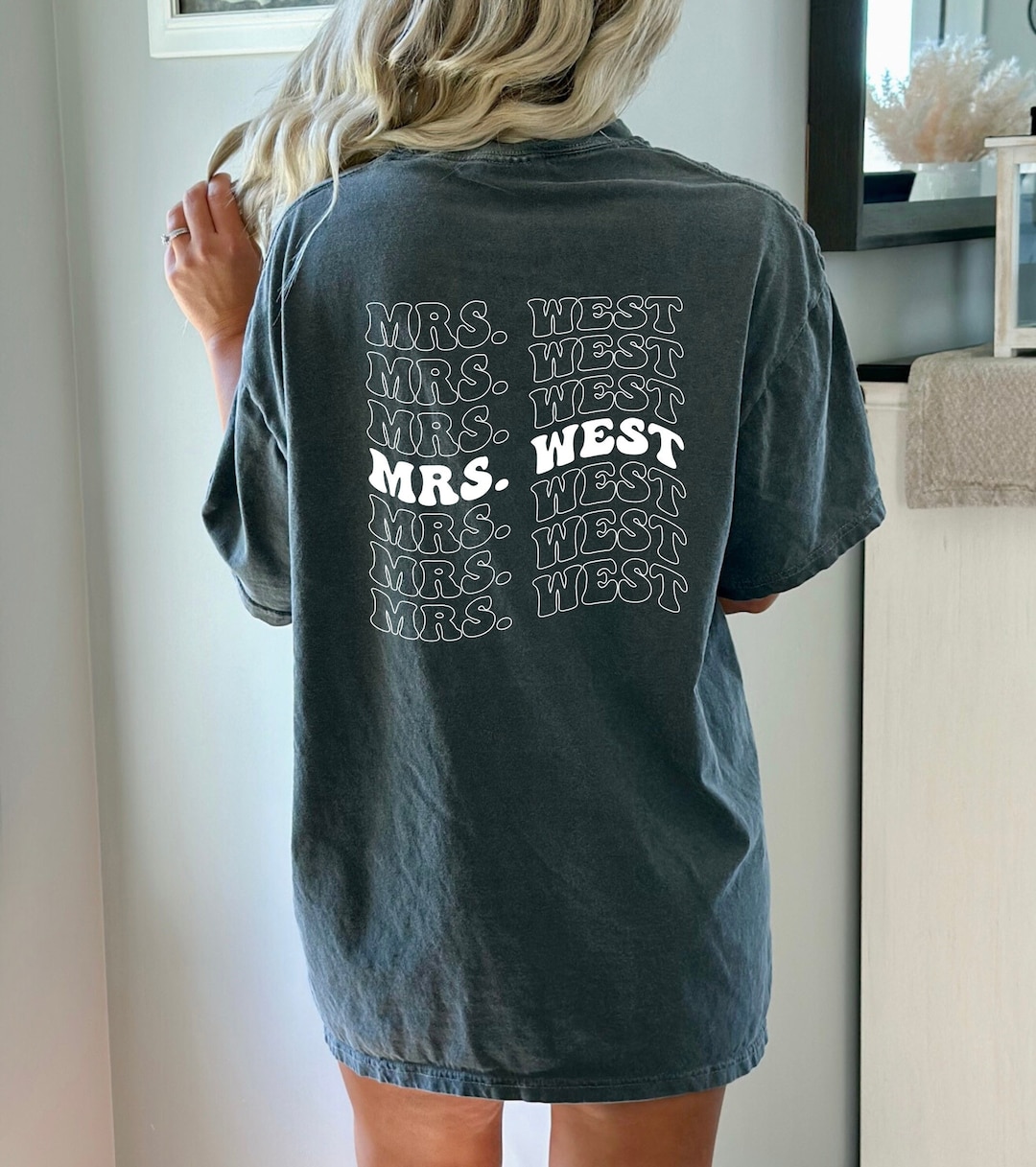 Custom Mrs. Last Name Comfort Colors Tee, Bridal Shirt - Etsy