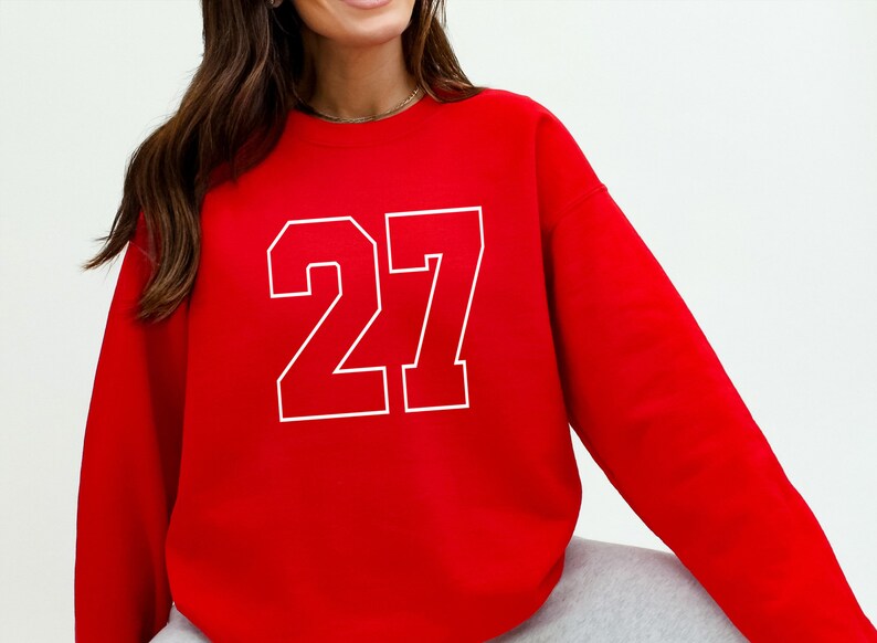 Custom Number Sweatshirt, Personalized Sports Hoodie - Etsy