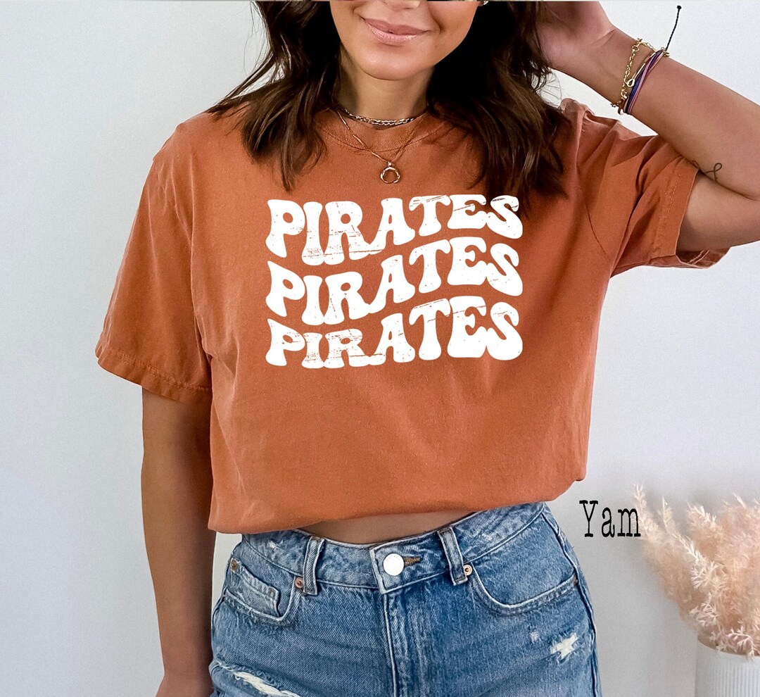 Comfort Colors, Team Mascot Shirt, Pirates Team Shirt, Pirates Shirt ...