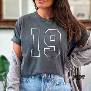 Comfort Colors, Custom Number Shirt, Number Shirt, Your Number Shirt ...