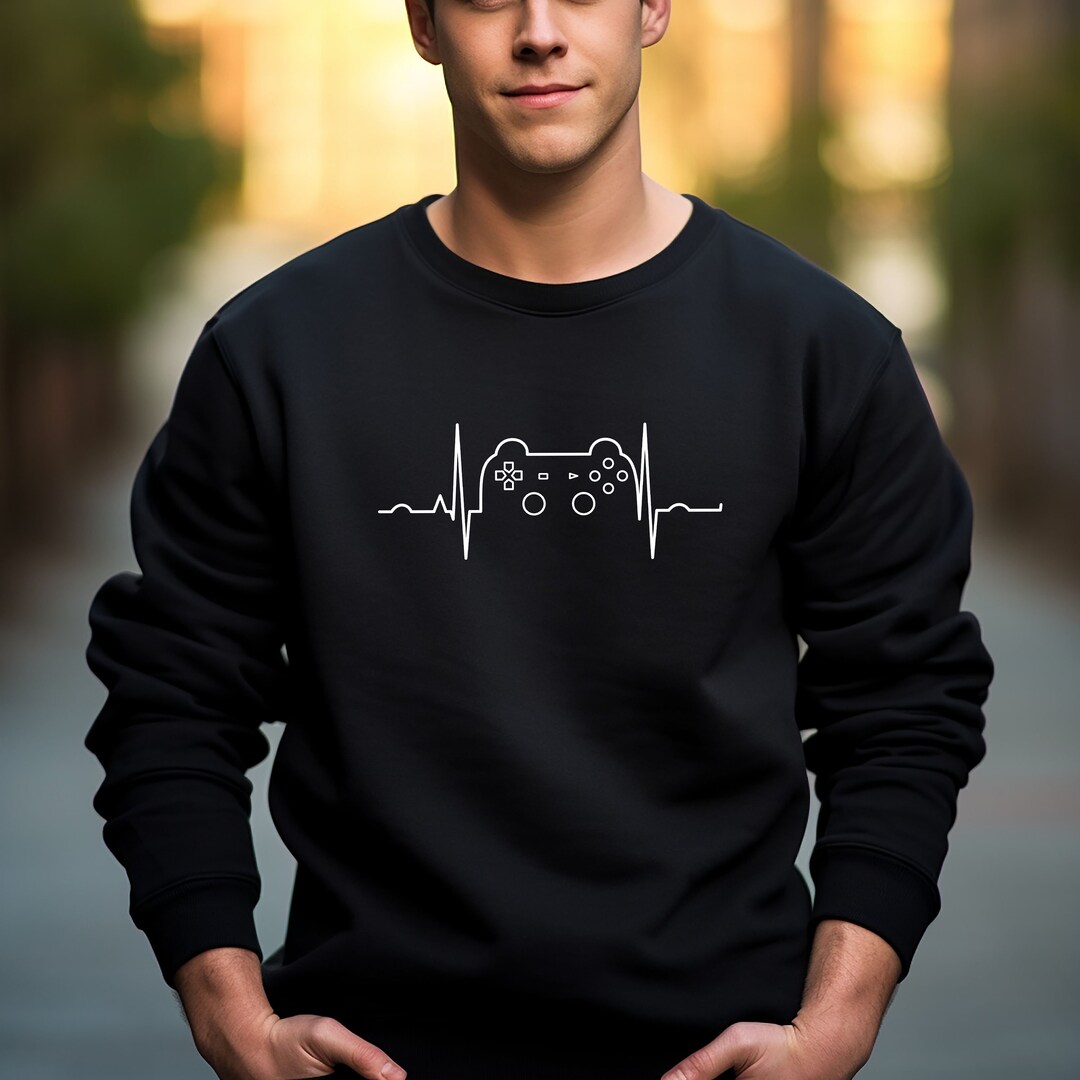 Video Game Heartbeat Hoodie, Funny Gaming Sweatshirt, Gift for Gamer ...