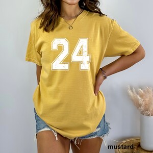 Comfort Colors Custom Number T-shirt, Sports Number Tee - Etsy