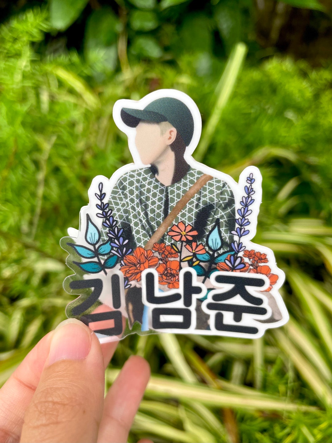 RM Inspired Clear Sticker - Weatherproof Floral Sticker - Etsy