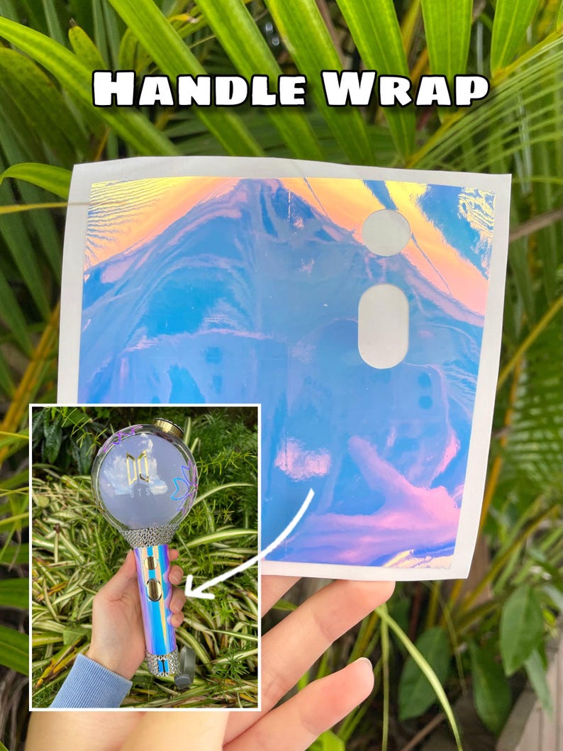 Multi-colored Vinyl Decal Skin for Ver3 Lightstick - Concert Sticker ...