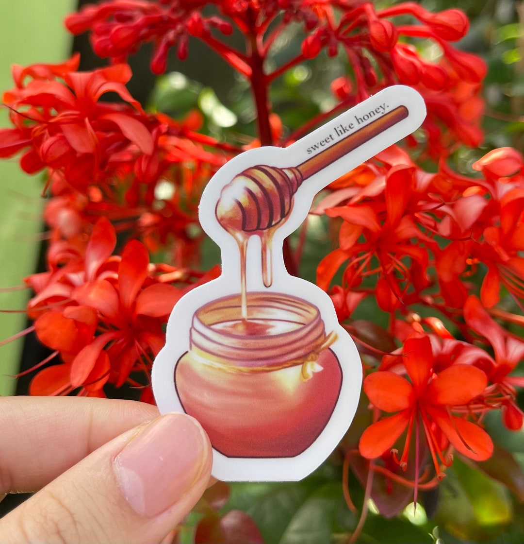 Honey Sticker - Honey - Sweet Sticker - Matte Sticker - Weatherproof ...