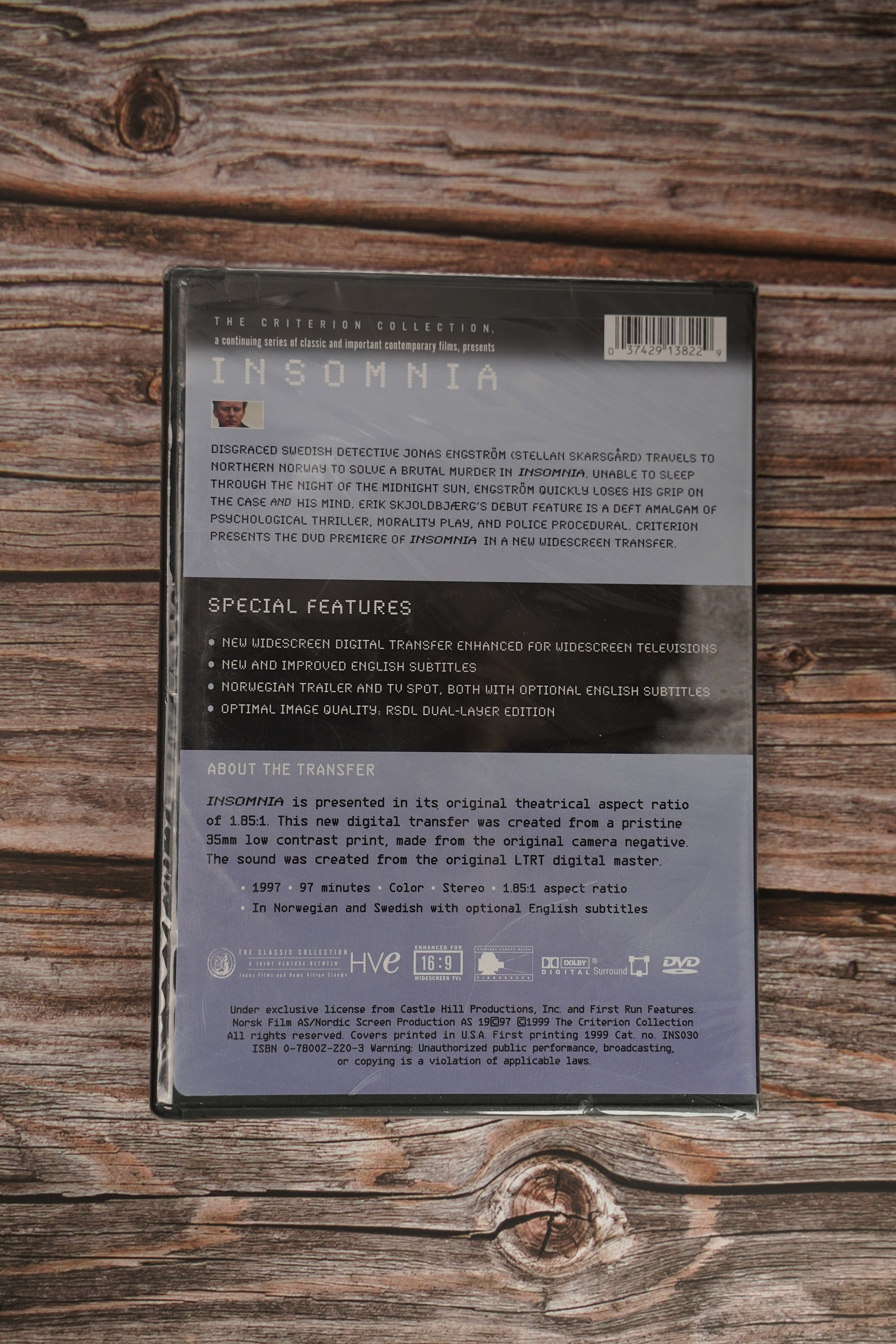 Insomnia (DVD, 1999, Criterion Collection) Stellan Skarsgard First ...