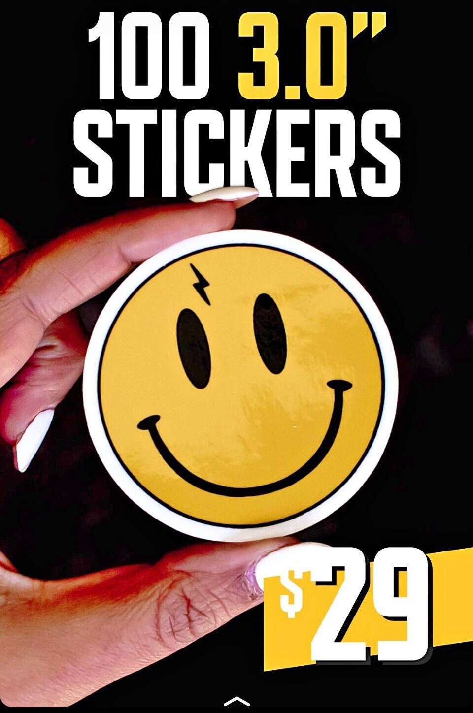 100 3 Custom Vinyl Stickers Labels - Etsy