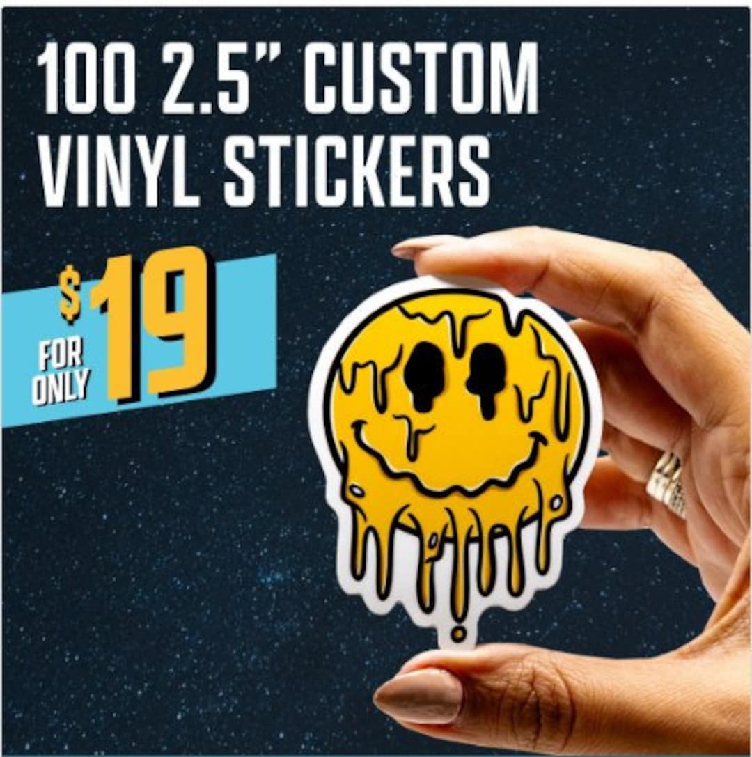 100 2.5" Custom Vinyl Stickers Labels - Etsy