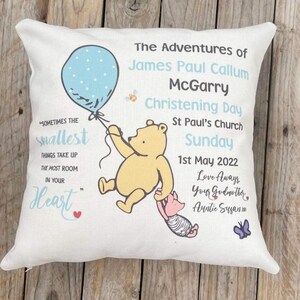 Winnie the Pooh Personalised Keepsake Christening, Baptism, Blessing ...