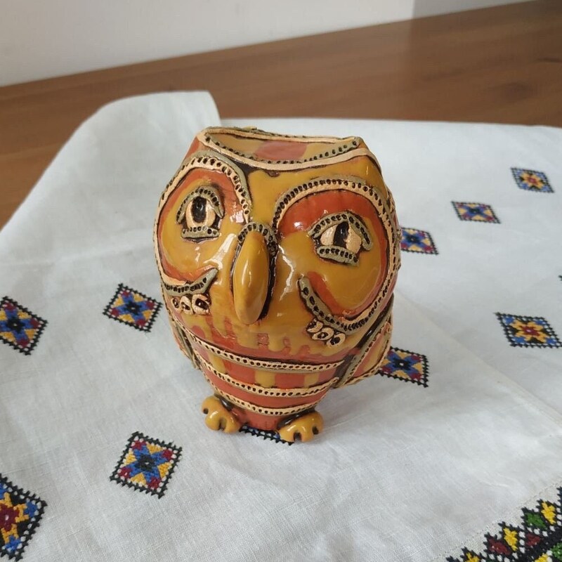 Owl Figurine - Etsy